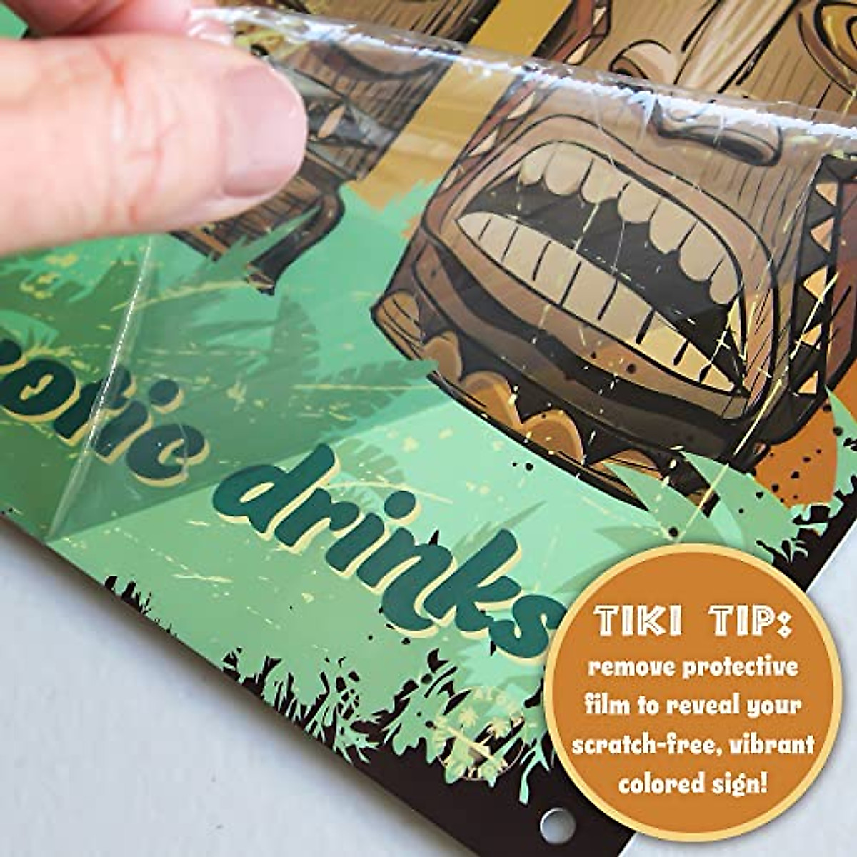 Tiki Bar Decor 3PC Set, Fun Tiki Bar Signs for Your Tiki Bar, 8" x 12 ...