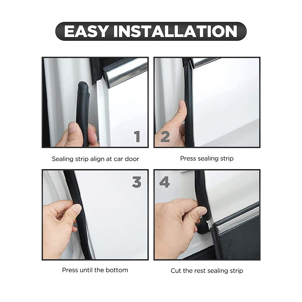 VAGURFO Rubber Edge Trim,Car Weather Striping,Door Rubber Seal Strip Trim Seal,Automotive Weather Stripping Edge Guard for Cars, Boats, RVs, Trucks, and Home Applications (20 FT)