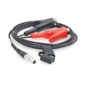 HangTon Power Cable 8 Pin for Leica Total Station TS30 TM30 GS15 CS10 Car Battery Alligator Clips 1.8M 15A Fused