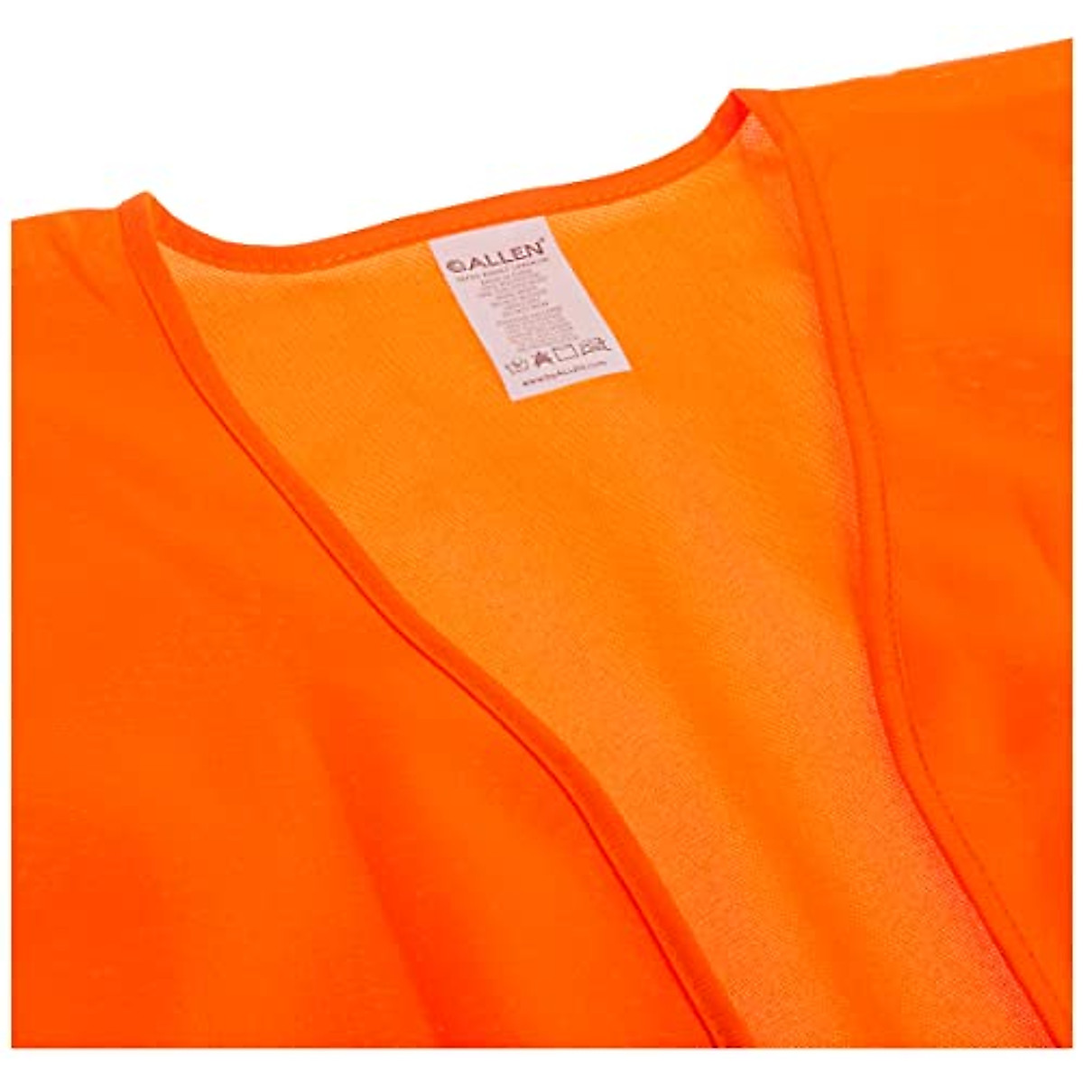 Allen Company Adult Blaze Orange Hunting Vest with a Hook and Loop Closure - High-Visibility Saftey Gear for Men and Women - Fits over Clothes and Jacket - Large
