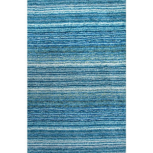 nuLOOM Classie Hand Tufted Shag Area Rug, 5' x 8', Sky Blue