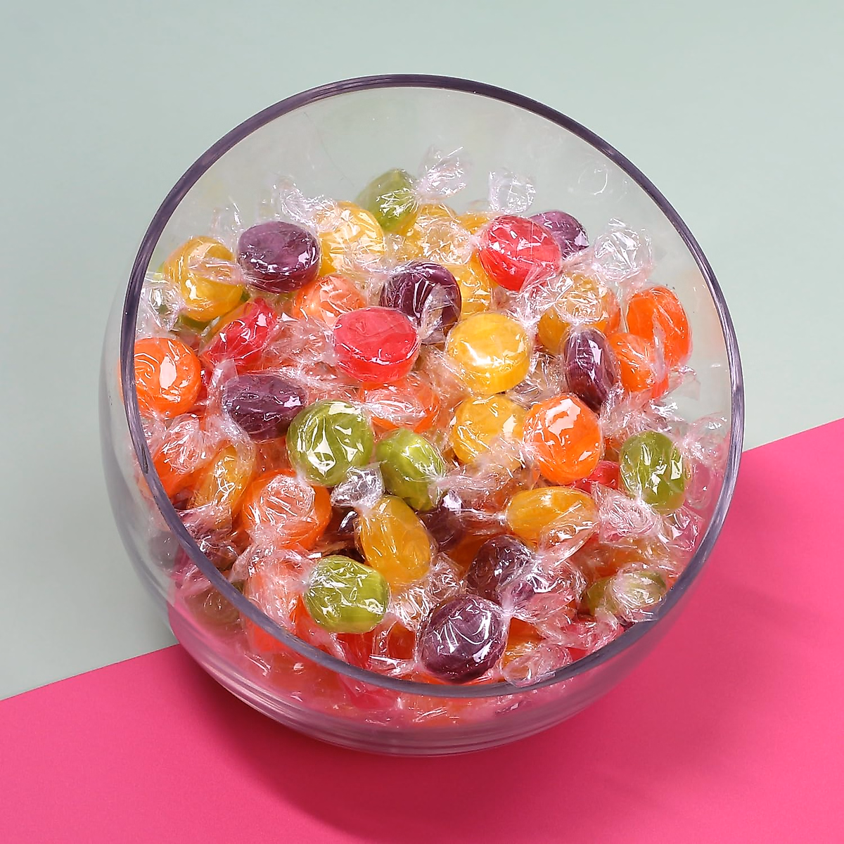 Fruit Flavored Hard Candy - Classic Hard Candy - 4 LB Bulk Candy - Assorted Fruit Flavored Candy - Individually Wrapped Bulk Candies
