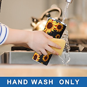 Weboia Sunflower Tumbler Birthday Gifts for Women Insulated Mug Gifts for Girl Friend Sunflower Coffe Cup Gifts for Mom Daughter Sunflower Lovers