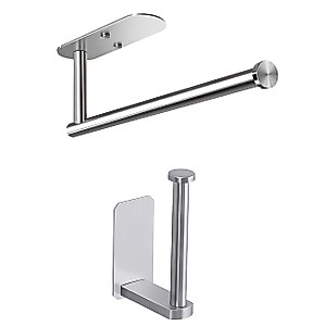 VAEHOLD Adhesive Paper Towel Holder and Toilet Paper Holder