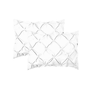 Elegant Comfort 8-Piece Pinch Pleated Comforter Set - All Season Complete Bed in a Bag, Includes 4pc Smart Sheet Set, Bed Skirt, Comforter, Matching Pillowcases and Shams, Full/Queen, White