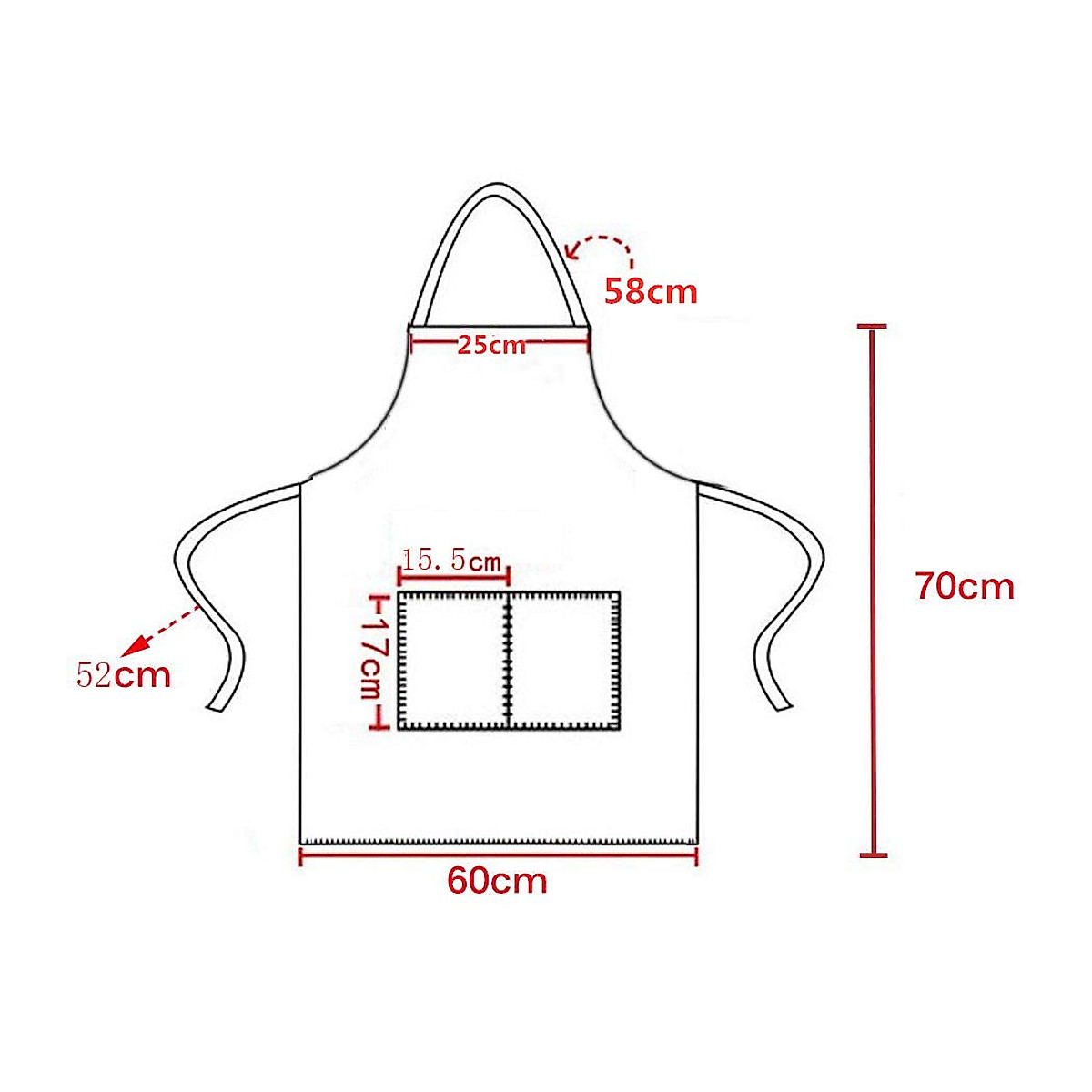 TSD STORY 15 PCS Black Bulk Aprons for Women Men Unisex Adult with 2 Pockets, Chef Kitchen Server Grill Restaurant Cooking Baking Painting Bib Apron (Black-24 x28)