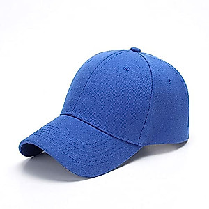 Custom Baseball Cap with Your Text,Personalized Adjustable Trucker Caps Casual Sun Peak Hat for Gifts (Bright Blue, one Size)