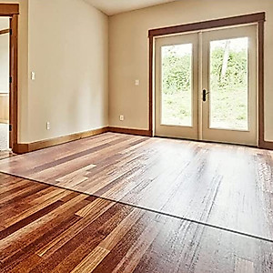 Clear PVC Desk Chair Mat 1.5mm Chair Mat Office Chair Mat, Chair Mat for Floor Protection,Non-Slip Office Chair Mat Desk Pads Mat,Transparent Waterproof Chair Mat for Hardwood Floor Carpet,65/85/105/