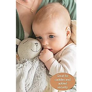 Yuppie Mommy Bonny Bunny Handmade Lovey Security Blanket Gift for Baby Boy or Baby Girl Woodlands Theme— Soft Baby Blanket with Bunny Stuffed Animal with Pacifier Ties Lovies for Newborns and Babies