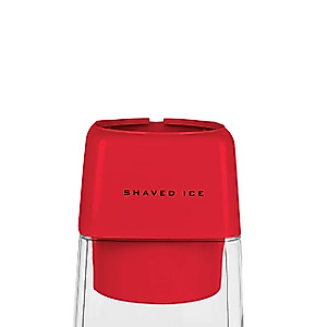 Nostalgia Retro Electric Table-Top Snow Cone Maker, Vintage Shaved Ice Machine Includes 1 Reusable Plastic Cup and Ice Mold, Red