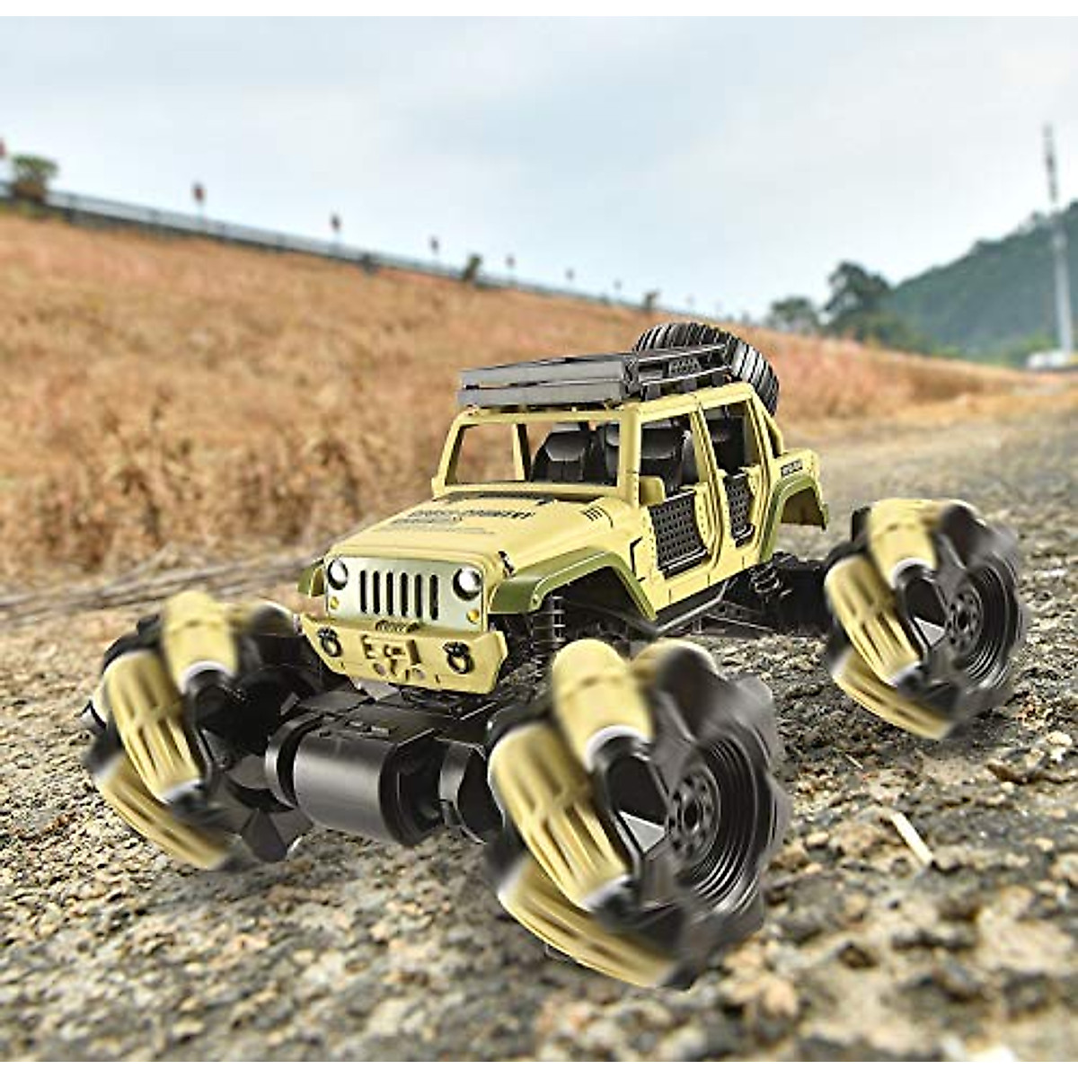 LOOZIX 1:16 Alloy Gesture Sensing Remote Control Car, Hand Controlled RC Car 360° Rotating 4WD 2.4Ghz RC Monster Trucks Stunt Vehicle Rechargeable Batteries for Kids