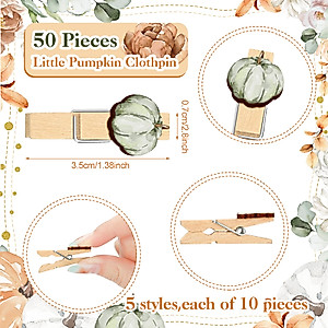 Patelai 321 Pcs Baby Shower Games Supplies, 5 Sets (50 Cards Each) Activities Cards with 20 Pencils 1 Don't Say Baby Sign 50 Clothespin(Little Pumpkin)