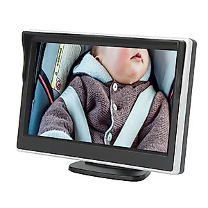 Baby Car Camera, 5 Inch HD 800(RGB) x480 Resolution Baby Car Mirror, 120° Rotating and Wide View Angle Design, Night Vision Automatic Switching Car Camera for Baby
