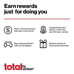 Total by Verizon Motorola moto g Power 5G (2023) Locked 128GB 5000mAh Battery 50MP Main Camera 6.5-in. FHD+ 120Hz Display Black