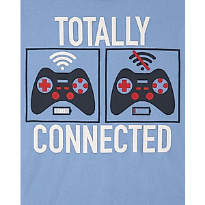 The Children's Place Boys Assorted Everyday Long Sleeve Graphic T-Shirts Totally Connected X-Small