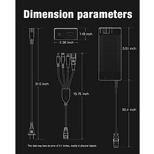 stio Universal Power Adapter Charger for Gotrax/Hiboy, 42V/36V 2A GX16 GX12 3Pins DC5.5-2.5/2.1 XLR 3Prong Connector Power Supply for 36V Lithium Battery UL Certified Charger