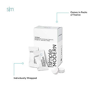Simple Modern Cleaning Tablets for Water Bottles, Tumblers, Coffee Mugs, Stainless Steel Drinkware, 12 Pack
