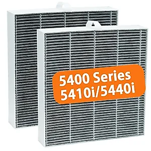 BBT BAMBOOST 5400 ComboFilter Compatible with Blueair DustMagnet 5400 Series, 5410i, 5440i Air Purifier, 2-in-1 HEPA Dustmagnet 5400 ComboFilter, 2 Pack