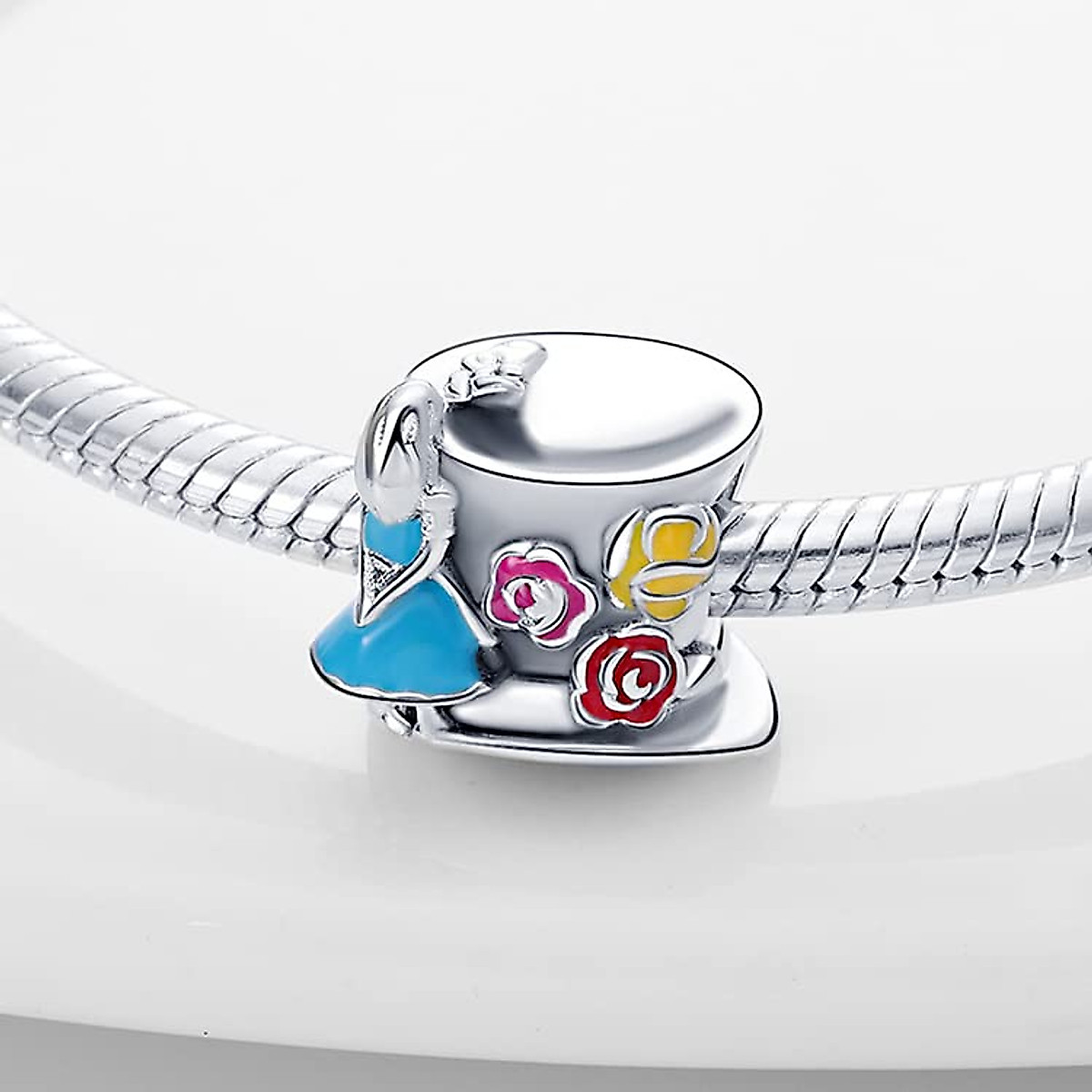 LIGHTDOG 925 Sterling Silve Charms fits Pandora Bracelets Necklace,5A Zircon Dangle Pendant Bead,Mother's Day Gift Jewelry Beads for Women