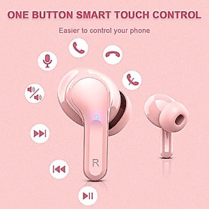 Wireless Earbud, Bluetooth 5.1 Earphones Hi-Fi Stereo Wireless Headphones 32H True Wireless Ear Buds Bluetooth Earbuds Sport IP7 Waterproof Headset In-Ear Headphones with Mic and Type C for Travel Gym