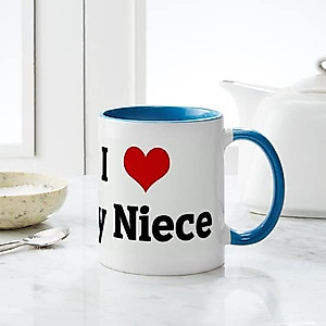 CafePress I Love My Niece Mug Ceramic Coffee Mug, Tea Cup 11 oz