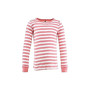 Hudson Baby Baby Cotton Pajama Set, Coral Stripe, 2T
