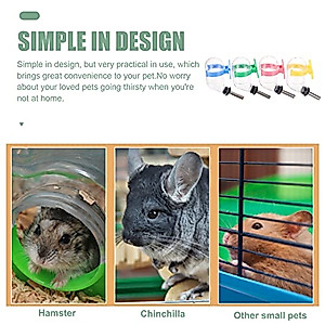 POPETPOP 4Pcs Hamster Water Bottles- Hanging Water Dispenser Small Animal Drinking Bottle for Hamsters, Mice, Rats ( 60ML )