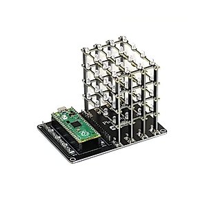 Pico Cube 4x4x4 64 LED Cube Kit for Raspberry Pi Pico (Assembled, Green)