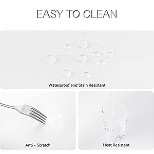 Romanstile Rectangle Tablecloth - Waterproof and Wrinkle Resistant Washable Polyester Table Cloth for Kitchen Dining/Party/Wedding Indoor and Outdoor Use (60 x 84 inch, White)