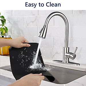 Gartful 2 Pack Silicone Crafting Mats, 15.7" x 11.8" Silicone Mat for Crafts, Large Heat Resistant Sheet for Jewelry Casting, Epoxy Resin, Painting, Counter Table Protector, Placemat, Nonstick, Black