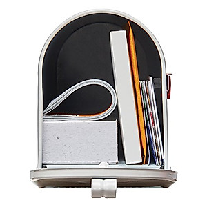 Gibraltar Mailboxes Elite Medium Capacity Galvanized Steel White, Post-Mount Mailbox, E1100W00