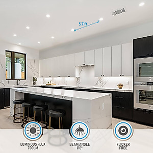 TORCHSTAR 16-Pack Ultra-Thin LED Recessed Lighting 4 Inch 5CCT with Junction Box, Aluminum, 2700K-5000K Selectable, 10W Dimmable Slim LED Downlight, 700LM High Brightness, ETL & Energy Star