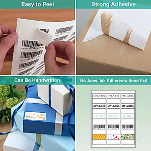 MFLABEL Address Labels, 1" x2-5/8 Mailing Labels, 30-UP White Shipping Labels for Inkjet or Laser Printer, 1500 Sticker Labels (50 Sheets), 30 Labels per Sheet