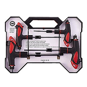 Lichamp T Handle Allen Wrench Set Metric, Meter Thandle Tee Handle Allen Hex Key Set MM, 2 2.5 3 4 5 6 8 10mm, 8-Pieces HeavyDuty Excellent Set.