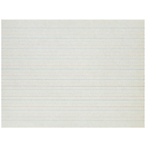 School Smart - 85338 Zaner-Bloser Paper, 1/2 Inch Ruled, 10-1/2 x 8 Inches, 500 Sheets,White
