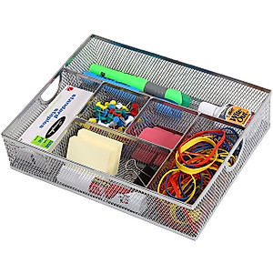 YBM HOME Cosmetic Storage Makeup Organizer Holds Your Cosmetics, Makeup Brushes, Pencils and Accessories, Designed for Vanity Bathroom or Counter Dresser, Stainless Steel Mesh Design 2262