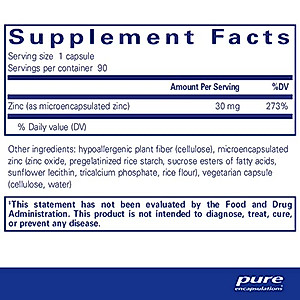 Pure Encapsulations UltraZin Zinc | Enhanced Absorption Mineral Support for Metabolism and Immune Health* | 90 Capsules
