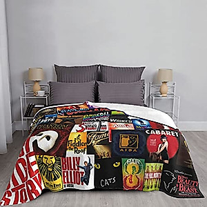 Movie Musicals Throw Blanket 50"X40" Lightweight Cozy Bed Blankets for Soft Bedding,Couch,Chair,Sofa,Bed for Room Suitable All Season