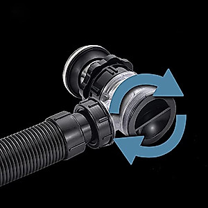 LMMDDP 1Set Basin Flip Drain Stainless Steel Bathroom Vanity Sink ABS Bottle Trap with 80CM Black Pipe Drains Kit Waste Hardware