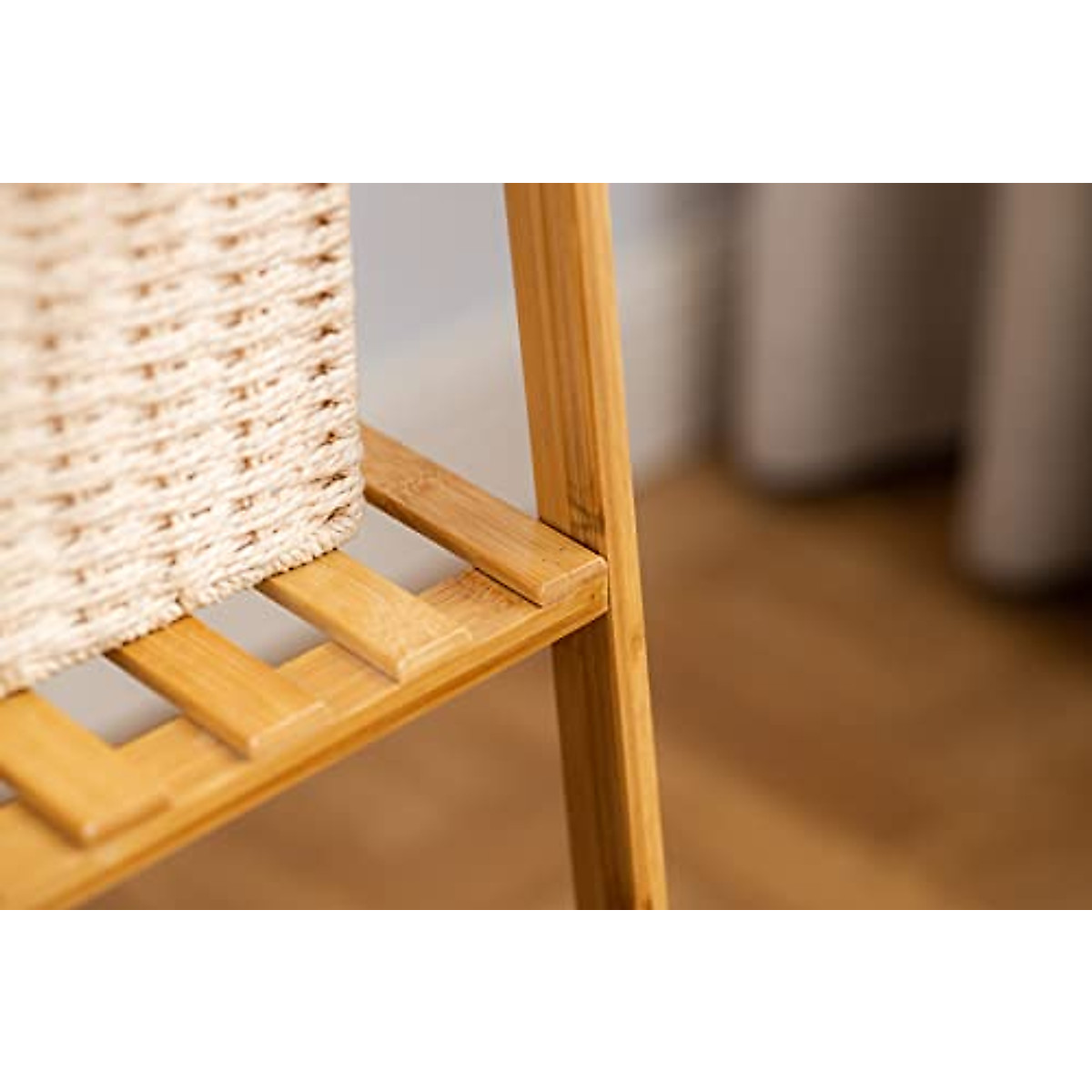 GLISOO Bamboo Garment Rack, 2-Tier,100% Bamboo Garment Rack with Top Hanging Rod and Bottom Storage Shelves, Indoor Plant Stand, Freestanding Clothes Hanging Rack, (Natural)