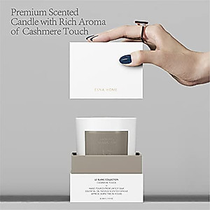 ESNA HOME Leblanc Cashmere Touch Luxury Aromatherapy Scented Candles | Essential Oils All Natural Soy Candles Mother’s Day Ideas Love | 8.8oz 50 Hours Clean Burning | Votive Candle with Premium Box