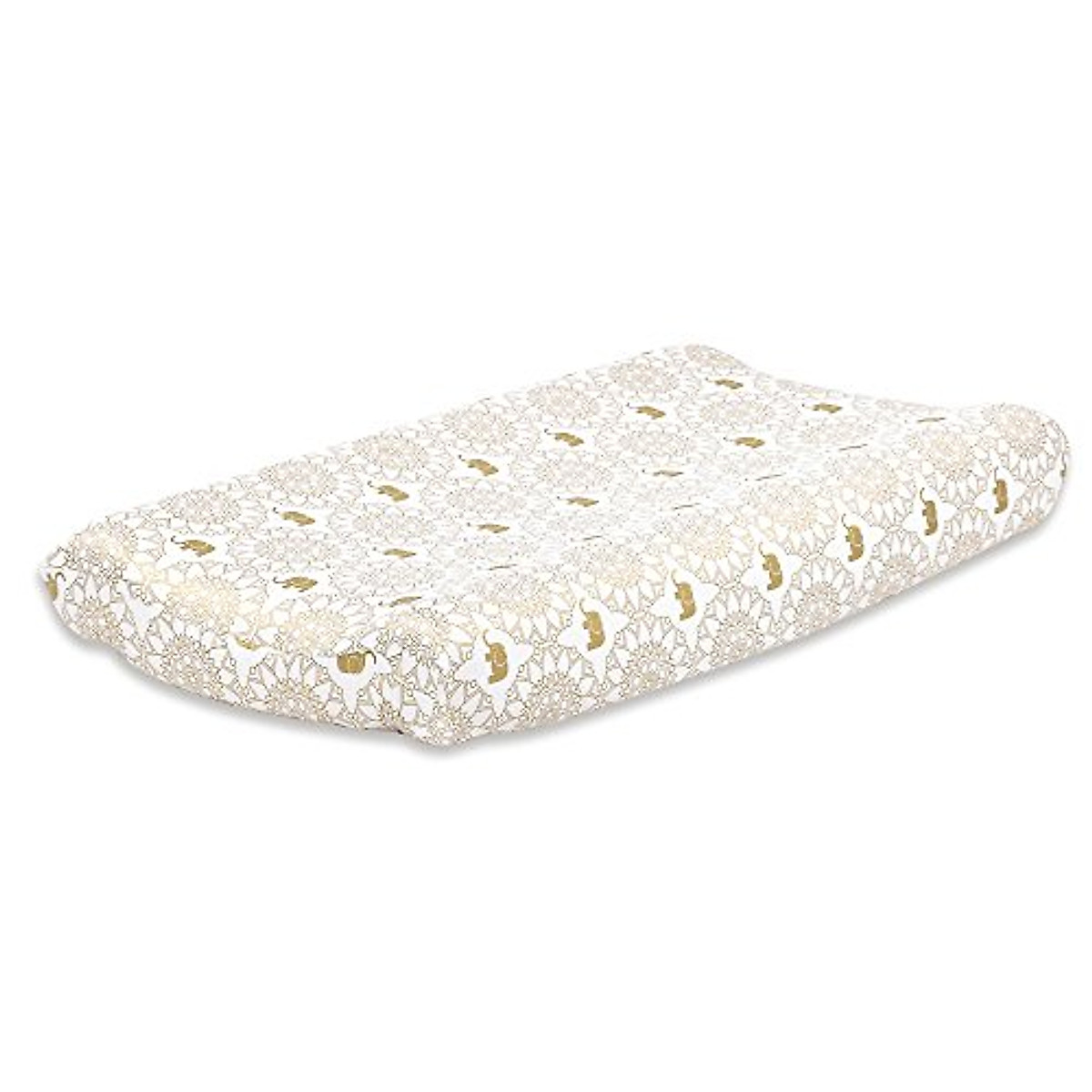 Little Peanut Gold Medallion and Elephant Changing Pad Cover by The Peanut Shell