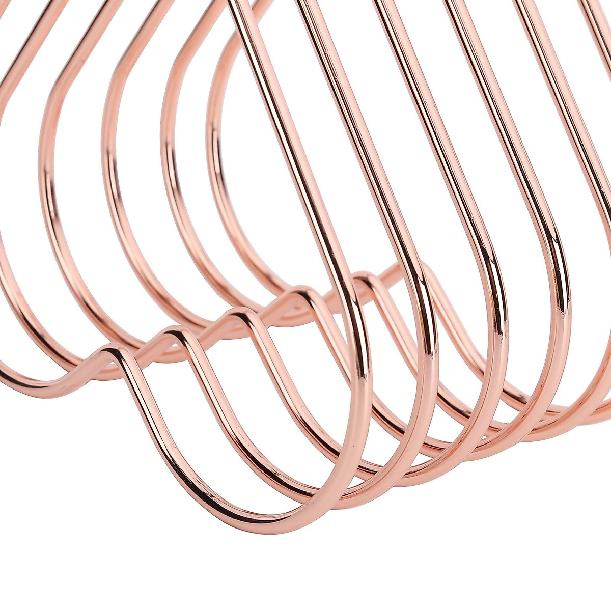 Magazine Holder, Heart Shaped File Holder Book Rack, Desktop File Sorter Magazine Organize Letter Storage for Document Folder(Rose Gold)