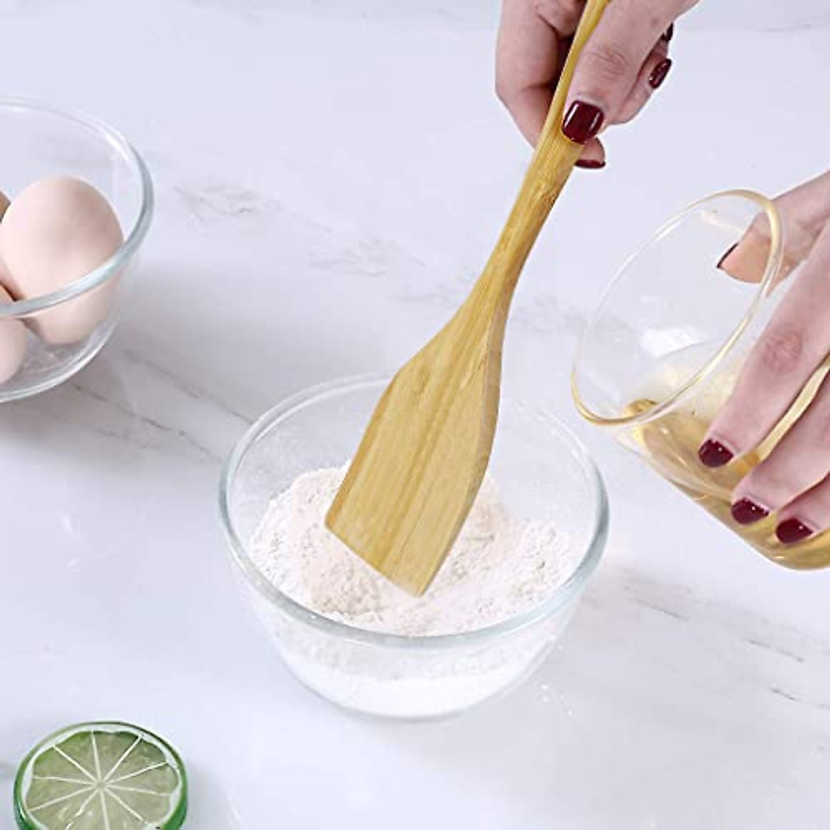 Ukissim Bamboo Wooden 11.8-Inch Spatula