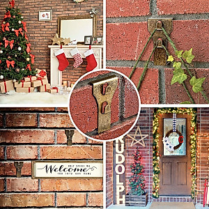 AIEVE Brick Wall Clips for Hanging Outdoors, Brick Hooks Brick Hangers No Drill, Fit 2-1/4 to 2-2/5(10 Pack)