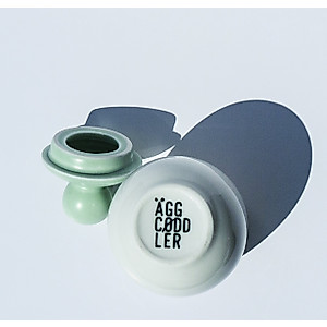 AggCoddler - Porcelain & Silicone Egg Cooker - Easily Cook Eggs with Toppings & Mix-Ins - Microwave & Dishwasher Safe - Steam, Poach, Boil Eggs - Displays Well in Kitchen (Green - Gullvie)…