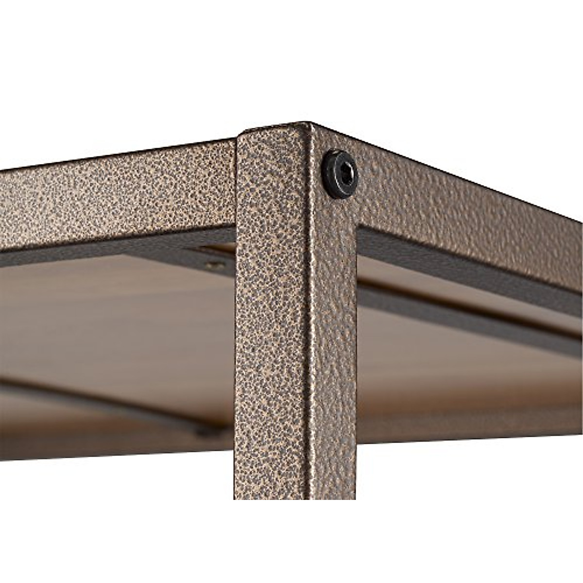 TRINITY Garment Rack with Bamboo Shelves for Clothing Storage, Closet Organization for Home, Apartment, Bedroom, Dorm Room and More, Modular Design, Bronze Poles, 30” W x 20” D x 72” H