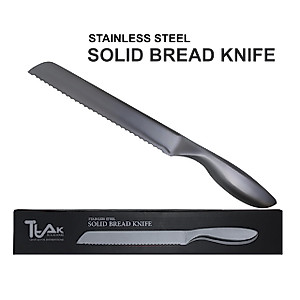 TtAk HOUSEWARE Professional Kitchen Bread Knife Upgraded Stainless Steel - Bread Cutter Ideal Slicing Serrated Edge Cake Knife, Bread Cutter Homemade Crusty Bread, (7-Inch Blade 5.5-Inch Handle)