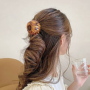 Pureadee 7PCS Bird Nest Magic Hair Clip, Hair Holder - Includes 7 Pastel Plastic Resin Material, Geometric Design, Anti-Skid, Compatible with Thin Hair for Special Occasions