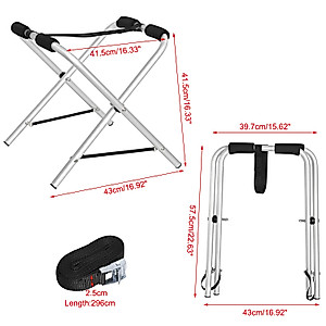Amarine Made Pair of Folding Kayak Storage Racks. Premium Accessories for Kayaks, Canoes, SUP Paddle Boards and Small Boats 2 Freestanding Indoor/Outdoor Kayak Stands of 100lb Capacity
